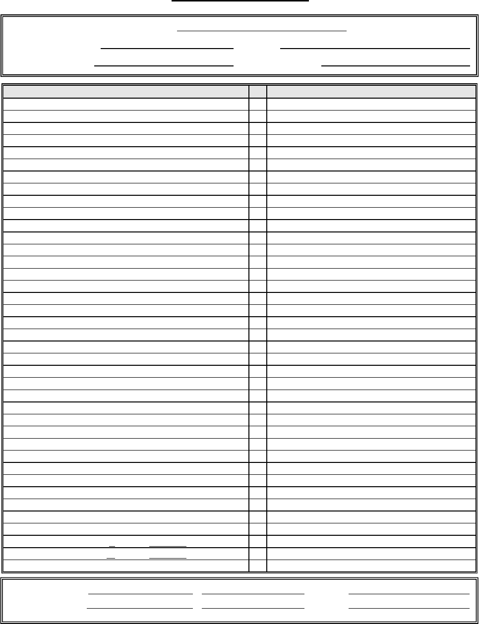 HVAC commissioning system verification/start-up checklist: air handling ...
