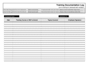 training documentation log template