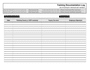 Training documentation log template in Word and Pdf formats