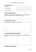 data management plan template