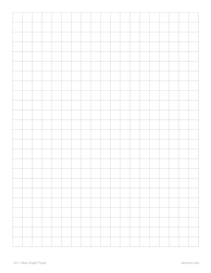 24 x 19 cm squares graph paper in Word and Pdf formats