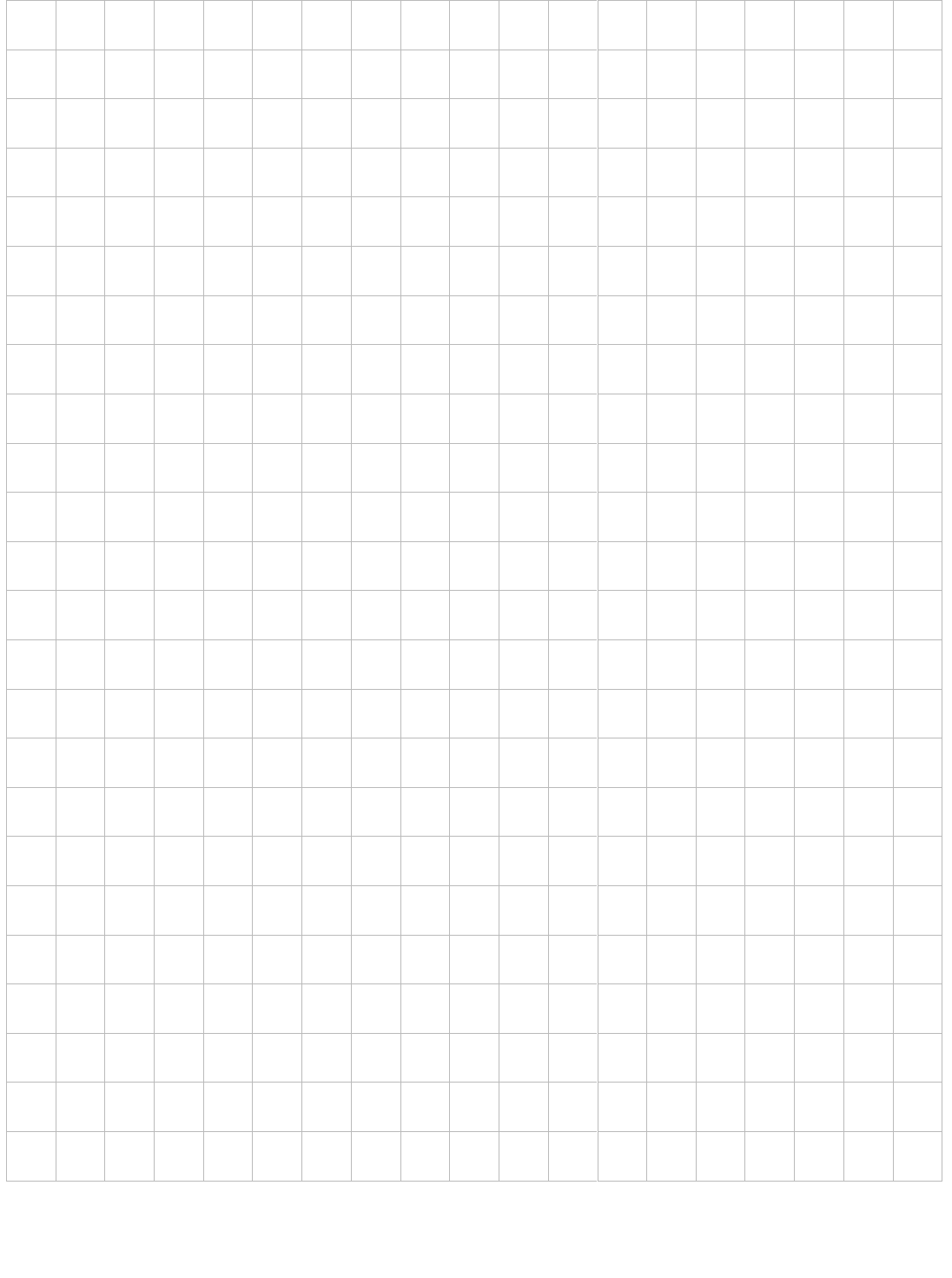 24 x 19 cm squares graph paper in Word and Pdf formats
