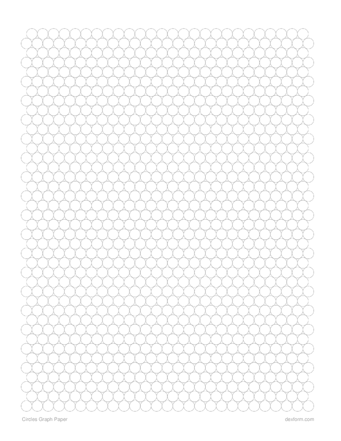 Small circles graph paper in Word and Pdf formats