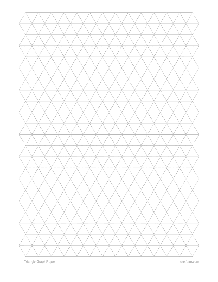 Triangles graph paper in Word and Pdf formats