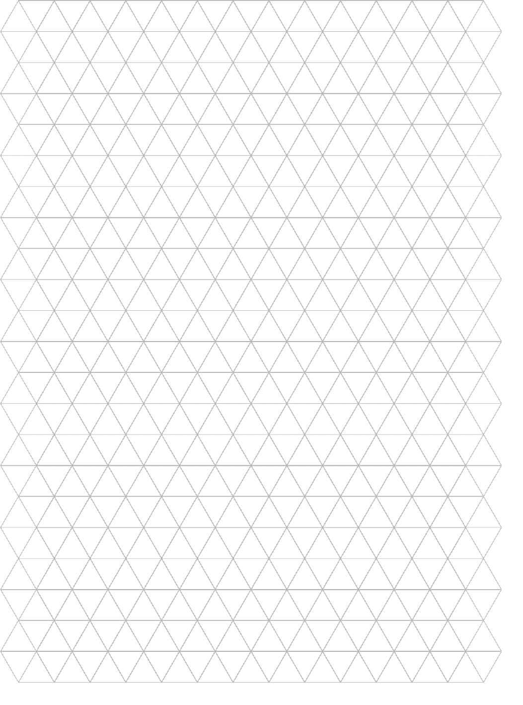 Triangles graph paper in Word and Pdf formats