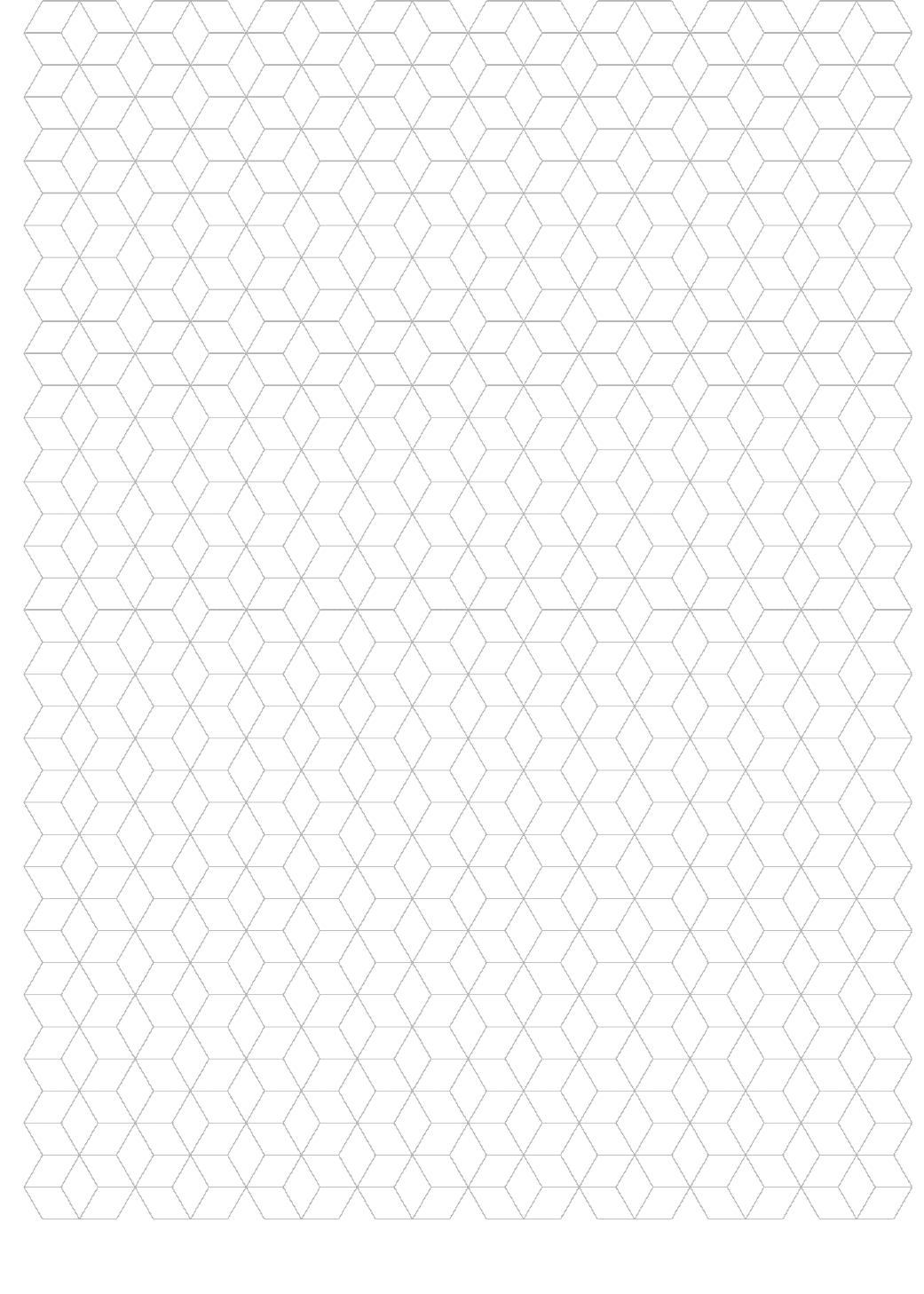 3D blocks graph paper in Word and Pdf formats