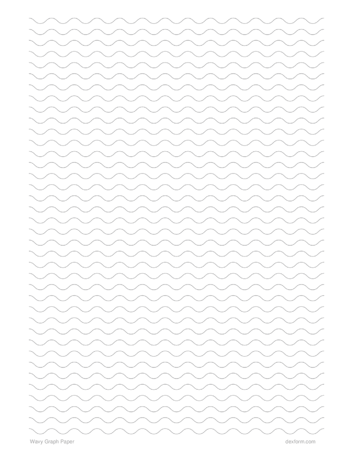 Simple wavy graph paper in Word and Pdf formats