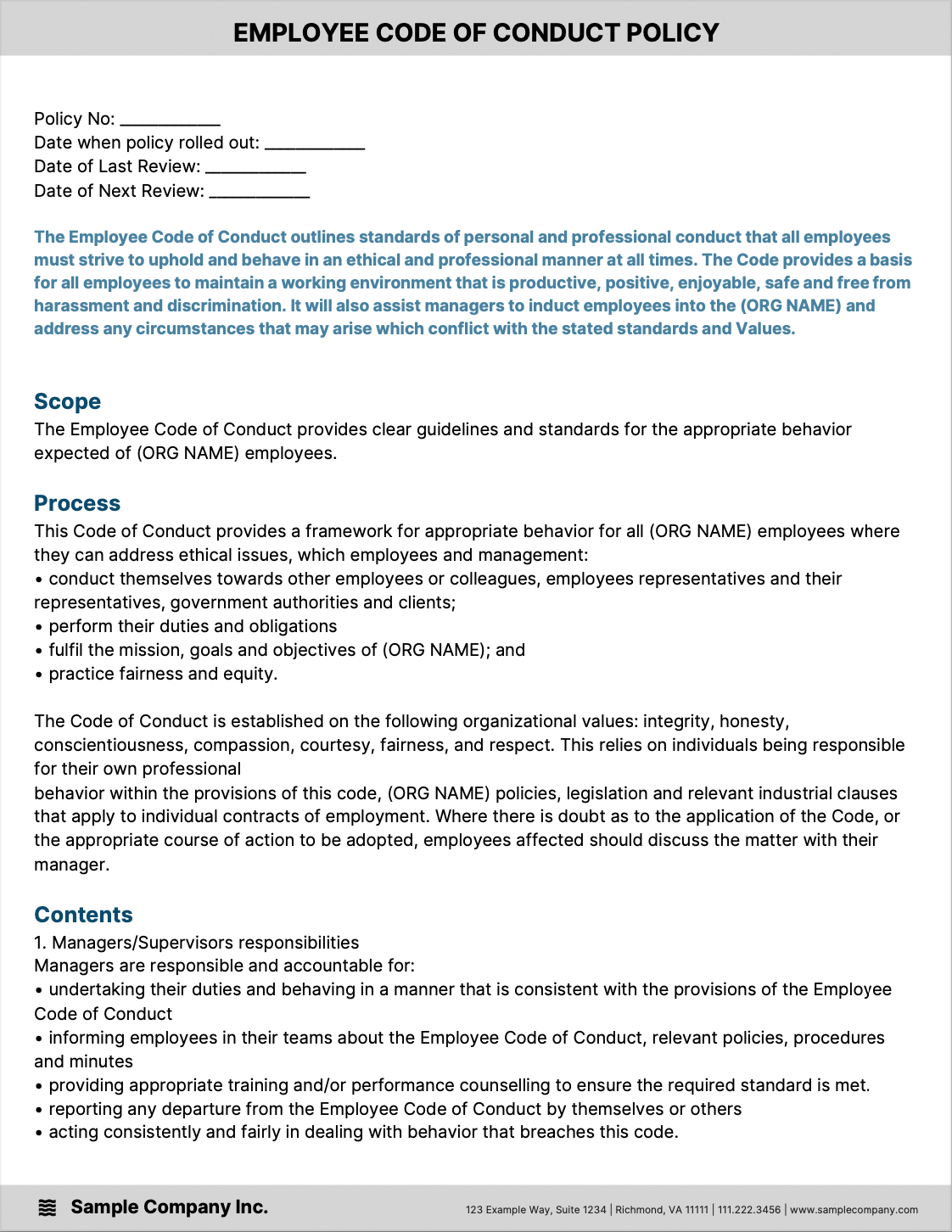 Professional templates for businesses